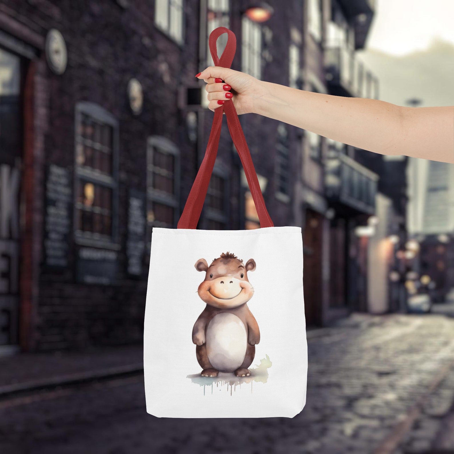 Cute Hippo Bag Adorable Funny Graphic Print Gift for Her Gift for ...