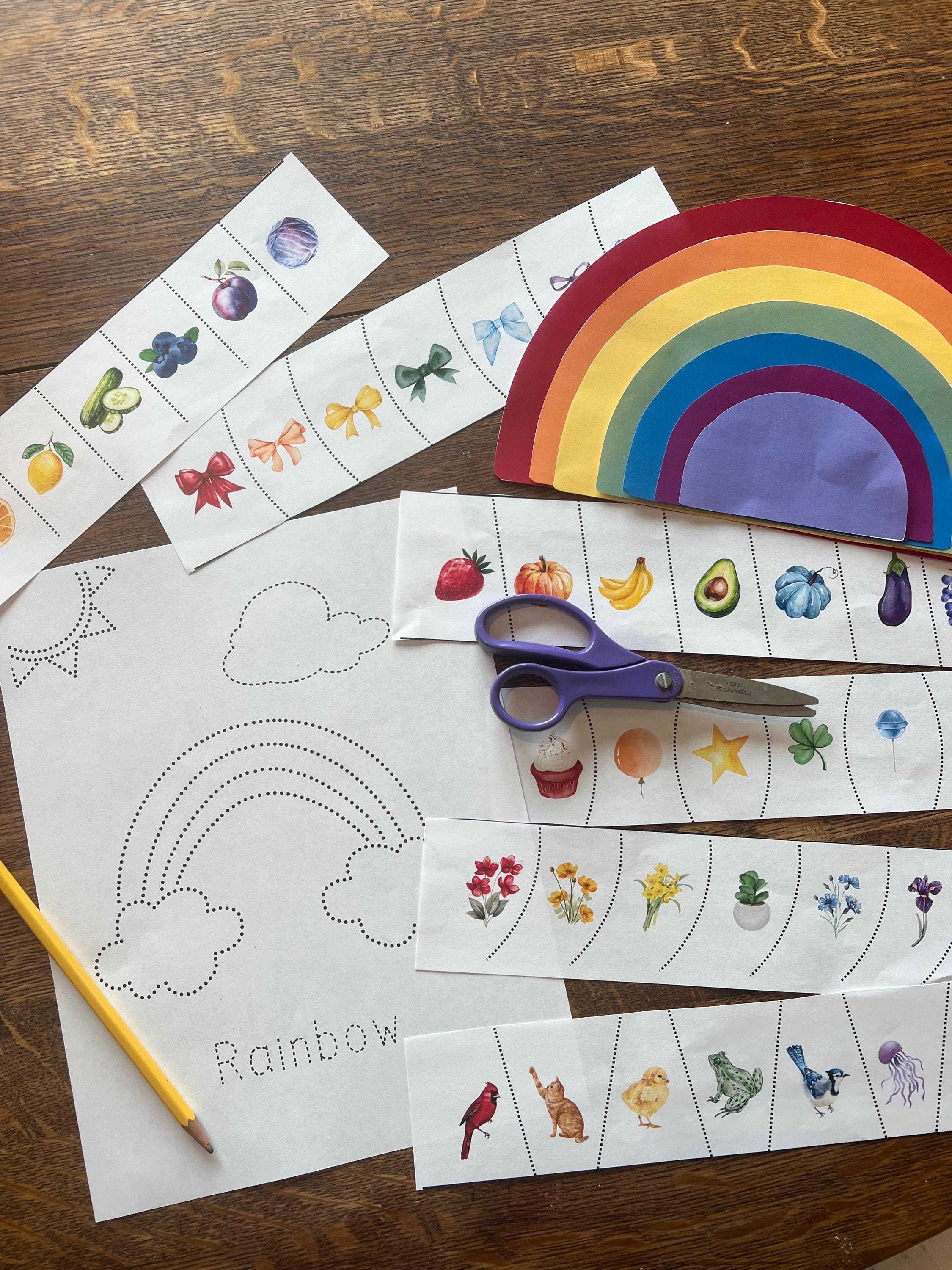 Preschool Spring Printable Sorting Ordering Rainbow Activity St ...