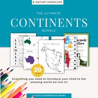 Continents - Etsy