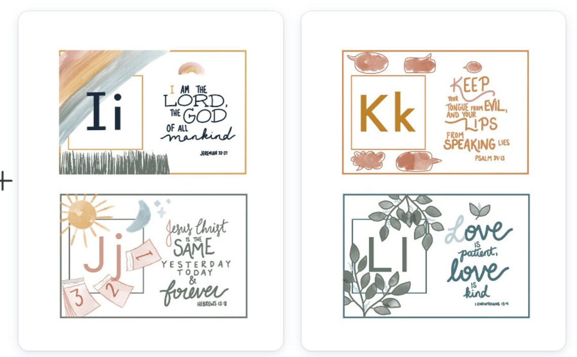 Bible Verse Card ABC Memory Verse Cards Printable Scripture Verse Card ...