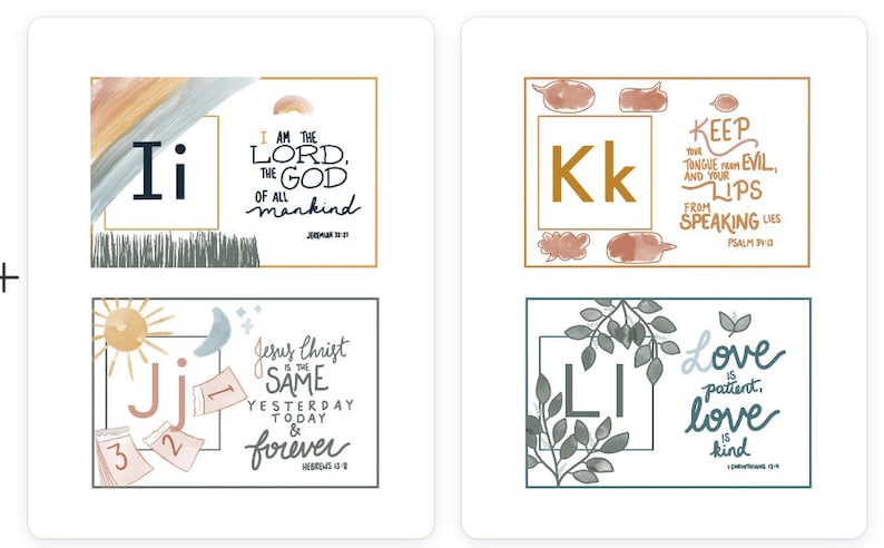 Bible Verse Card ABC Memory Verse Cards Printable Scripture Verse Card ...