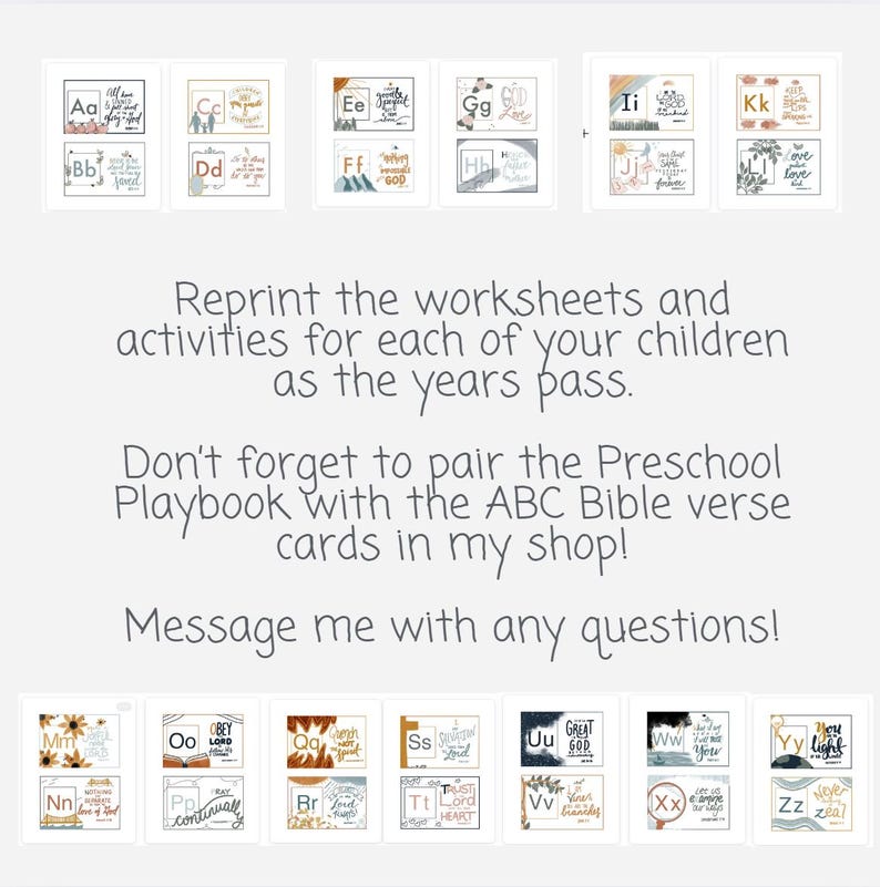 Preschool Curriculum Faith Based ABC Curriculum Alphabet Activities ...