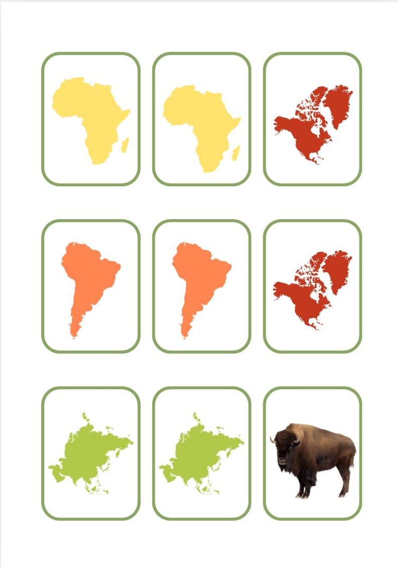 Continents Bundle Preschool Printable Montessori Activity Pack ...