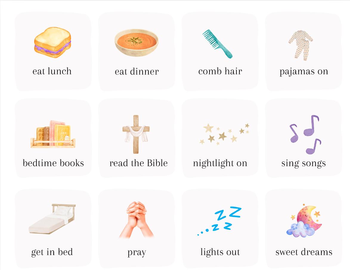 Daily Routine Cards Printable Visual Schedule Toddler Routine Chart for ...