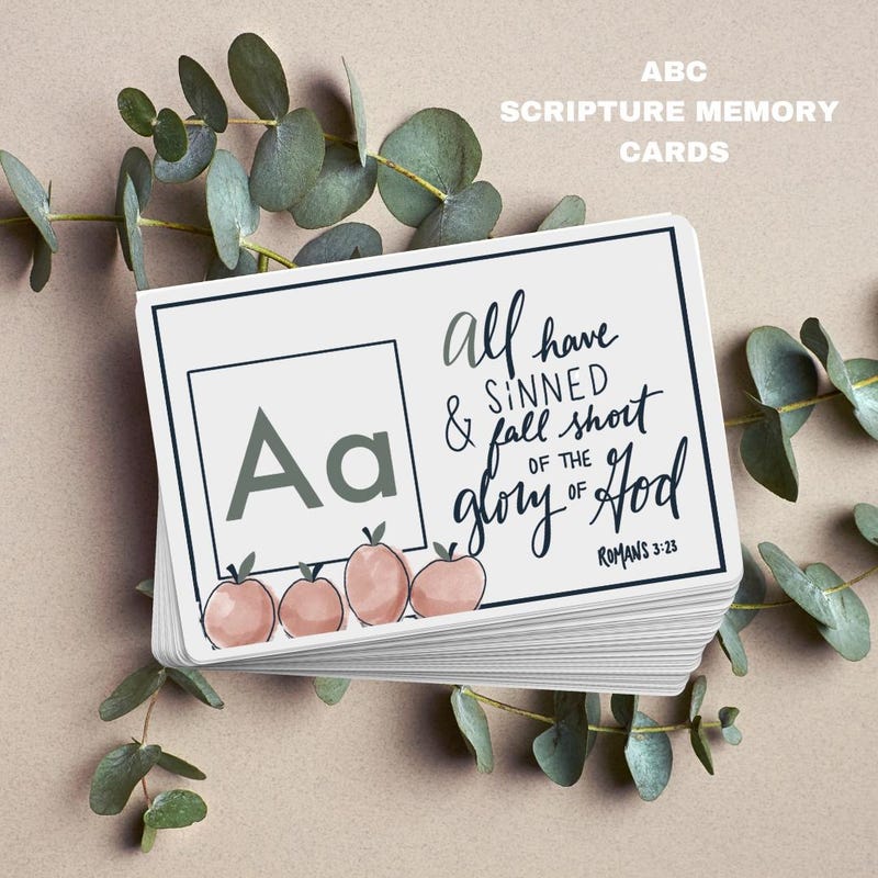 Abc Bible Verse Cards - Etsy
