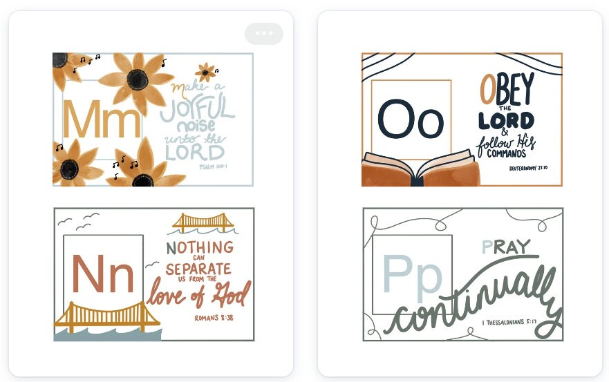 Digital ABC Bible Verse Flashcards - Etsy