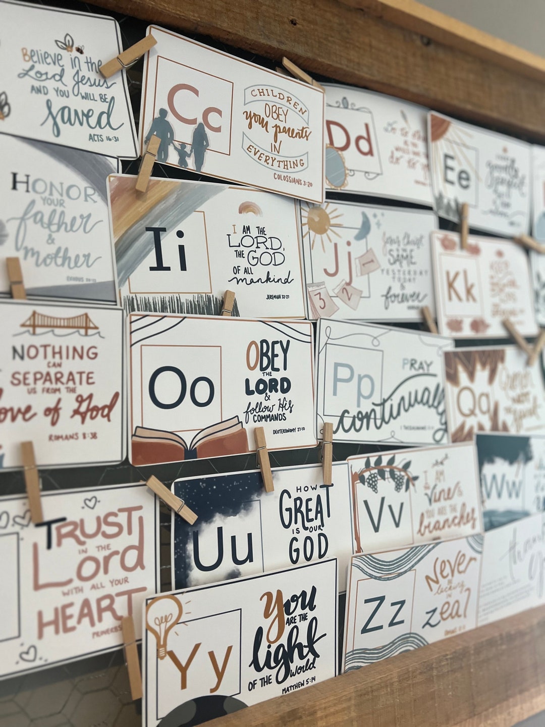 ABC Bible Verse Flashcards - Etsy