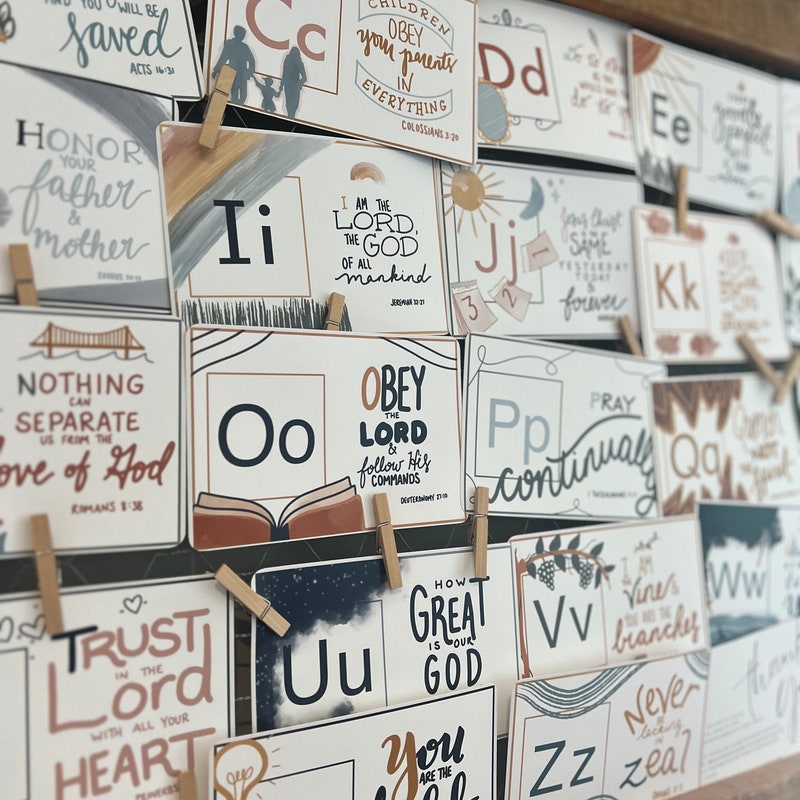 Abc Bible Verse Cards - Etsy