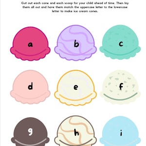 Letter Matching Upper and Lowercase Letter Pre K Printable Match the ...