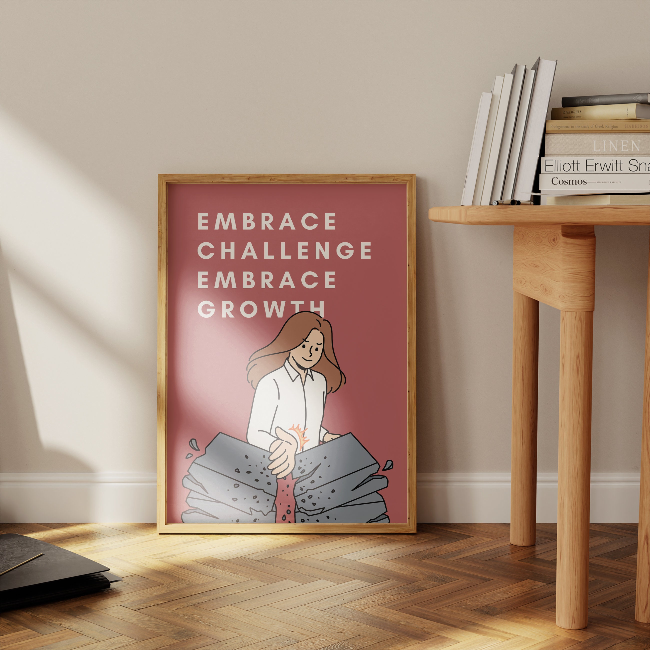 Embrace Growth, Growth Mindset, Printable Wall Art, Motivational Poster ...