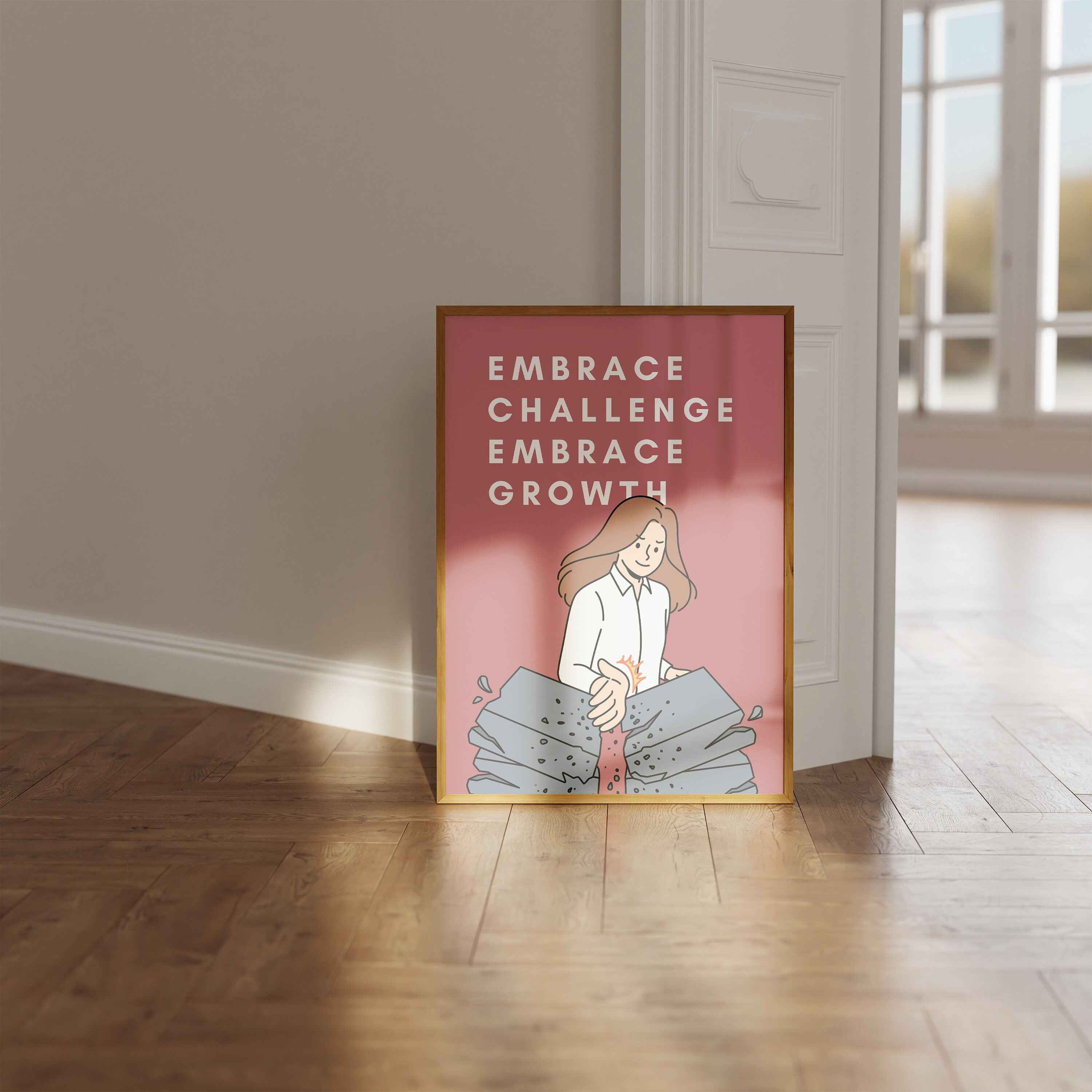 Embrace Growth, Growth Mindset, Printable Wall Art, Motivational Poster ...