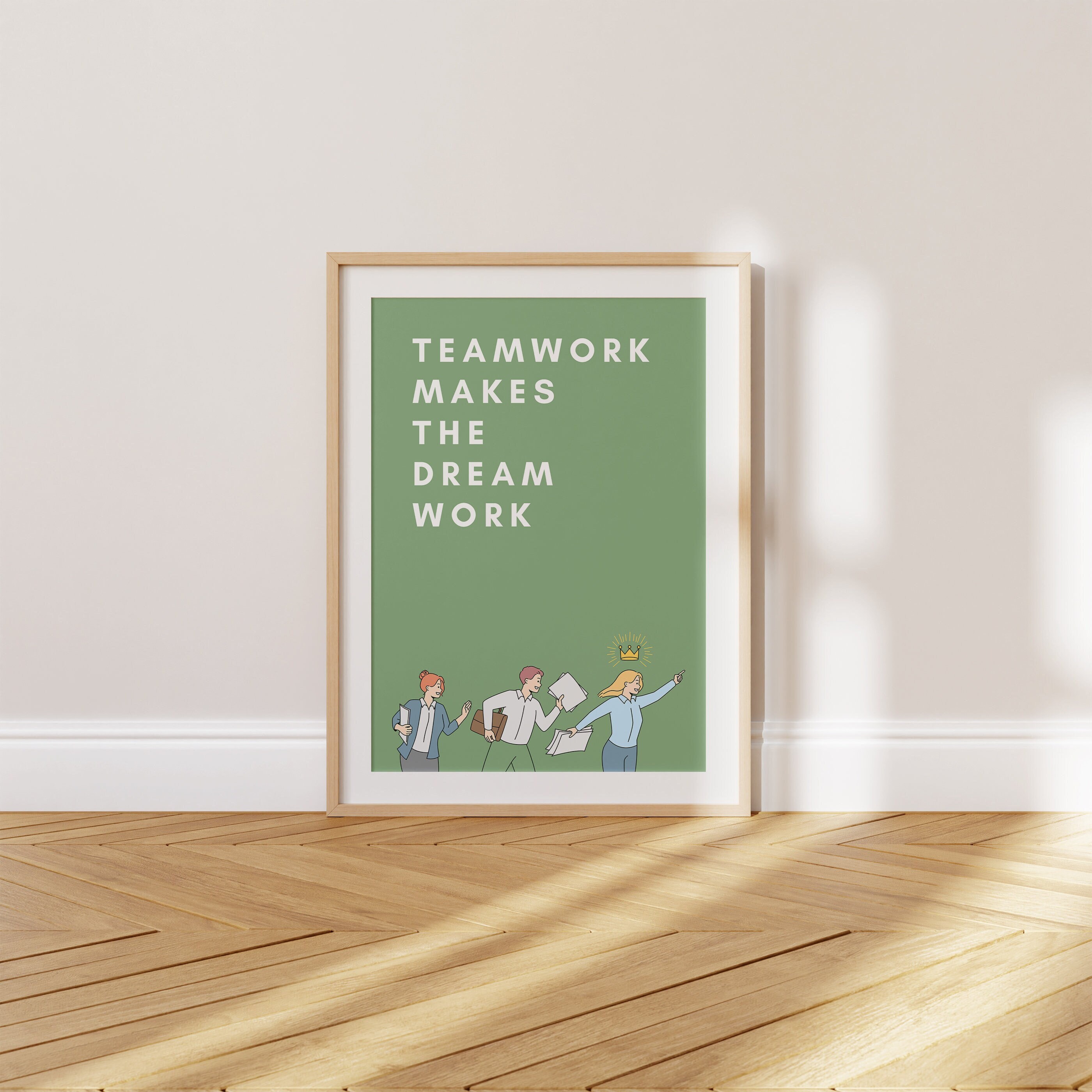 Teamwork Makes the Dream Work, Teamwork Quote, Printable Wall Art ...