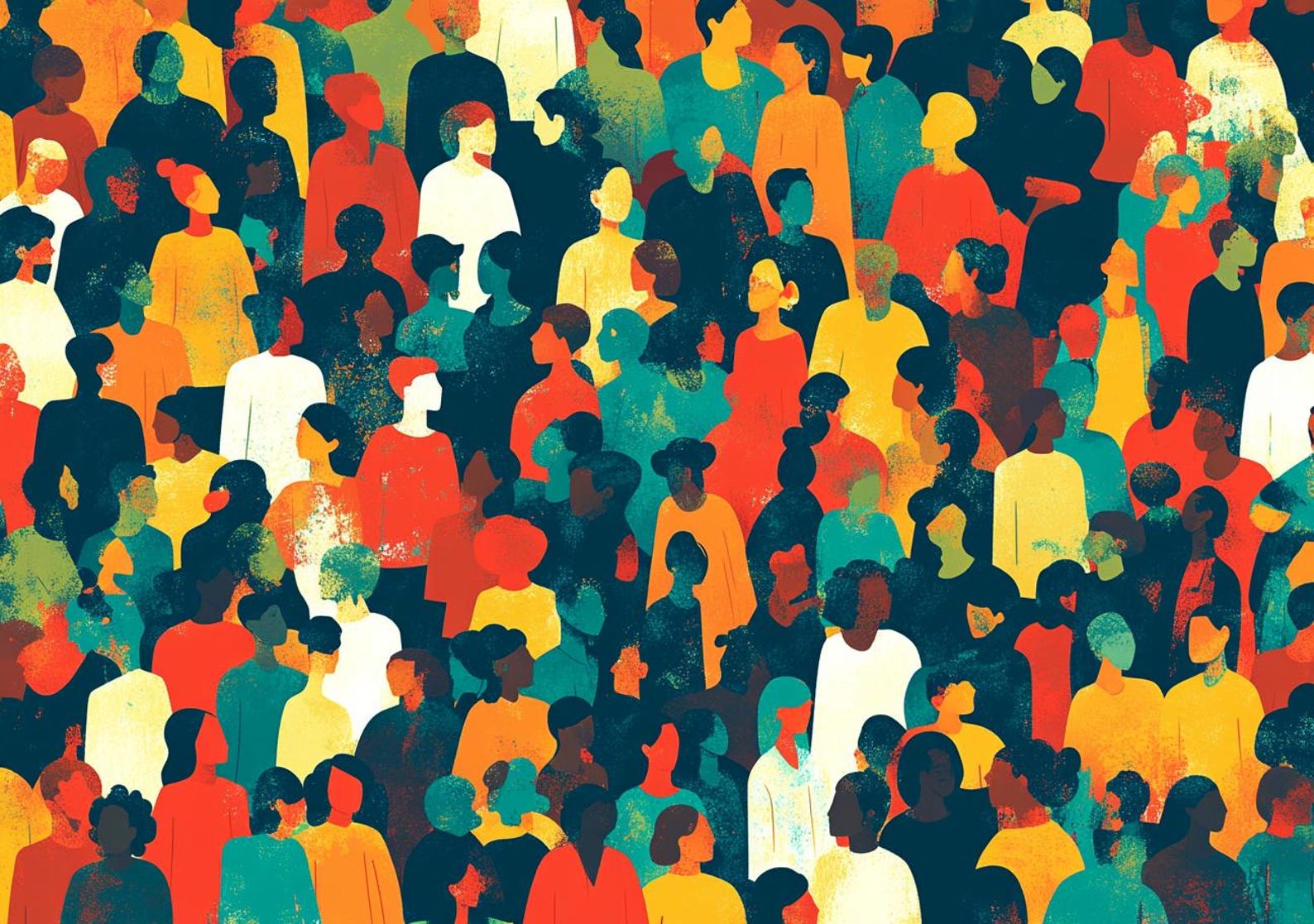 People. Diversity. Inclusion. Wall Art, Poster, Inspired by Constructivism. Digital Image, Ready ...