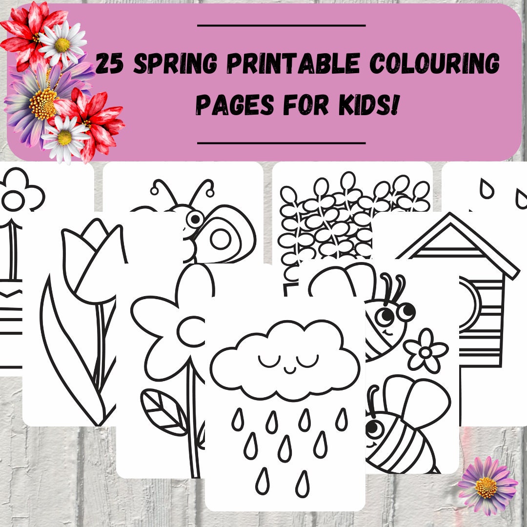 COLORING ACTIVITY Pages for Kids, Pdf Printable Colouring Sheets, Pre ...