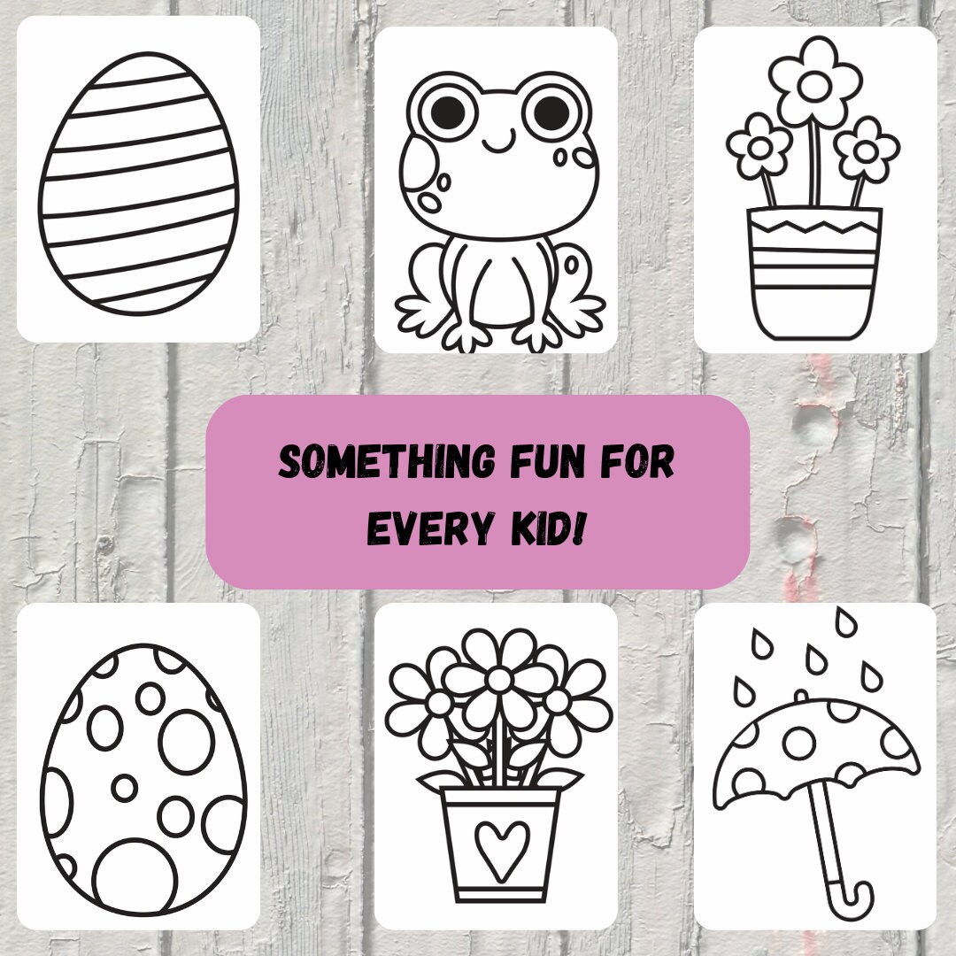 COLORING ACTIVITY Pages for Kids, Pdf Printable Colouring Sheets, Pre ...