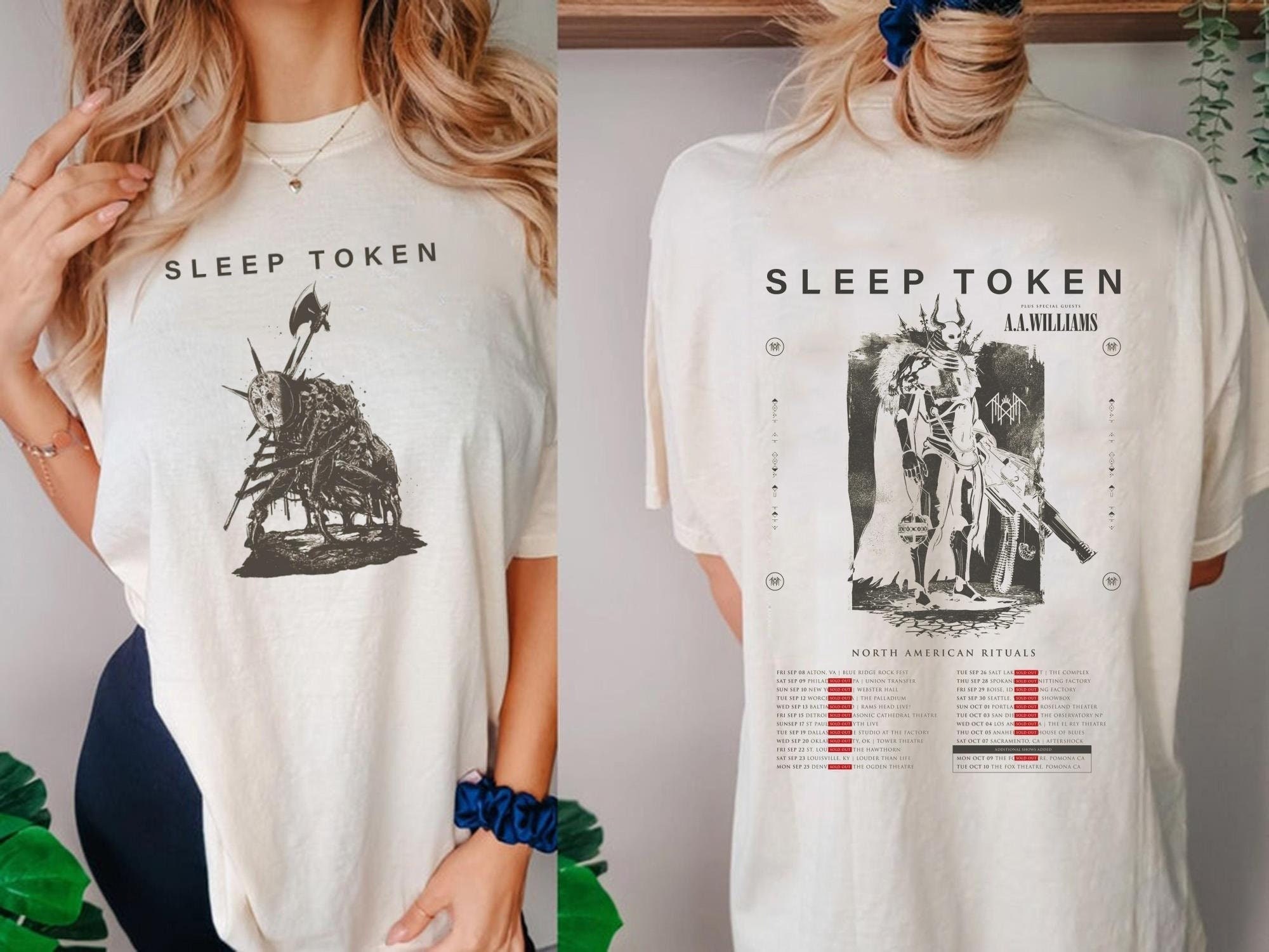 Sleep Token Tour Tickets 2024 Sweatshirt, Sleep Token Rock Band sold by ...