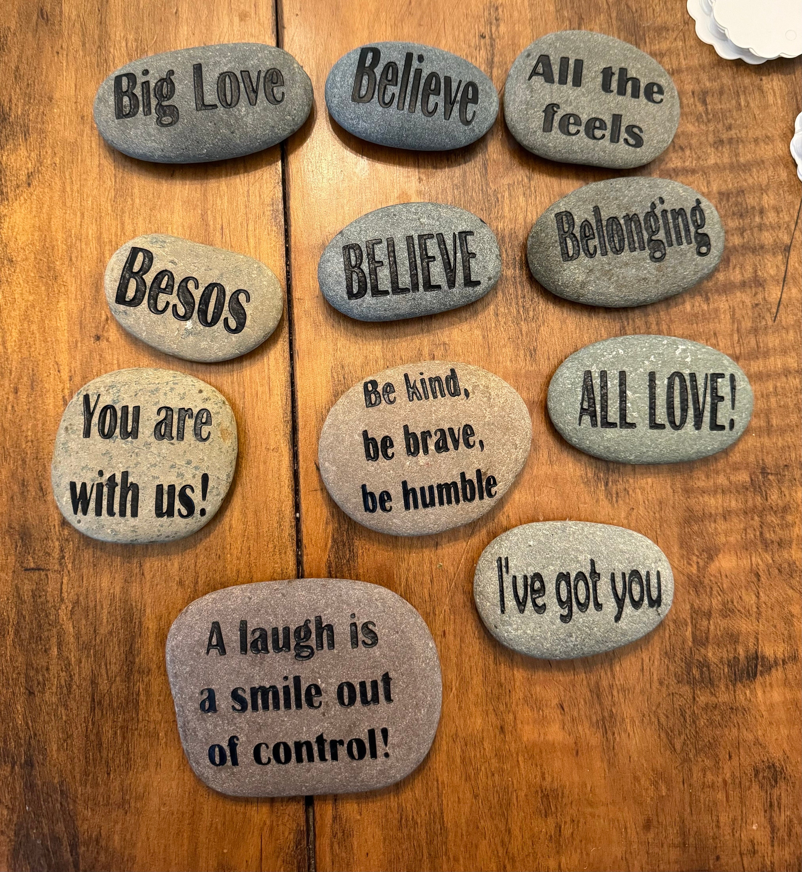 Engraved Name Stones. Made to Order and Can Be Customized. Blasted on ...