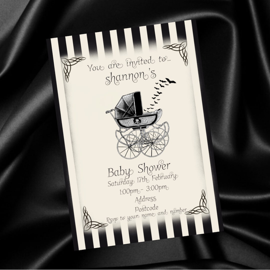 Goth Baby Shower Invitation - Etsy