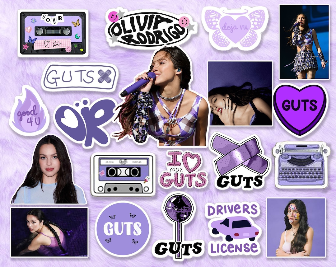 25pcs Olivia Rodrigo Guts Stickers Pack, Olivia Stickers, Olivia Tour ...