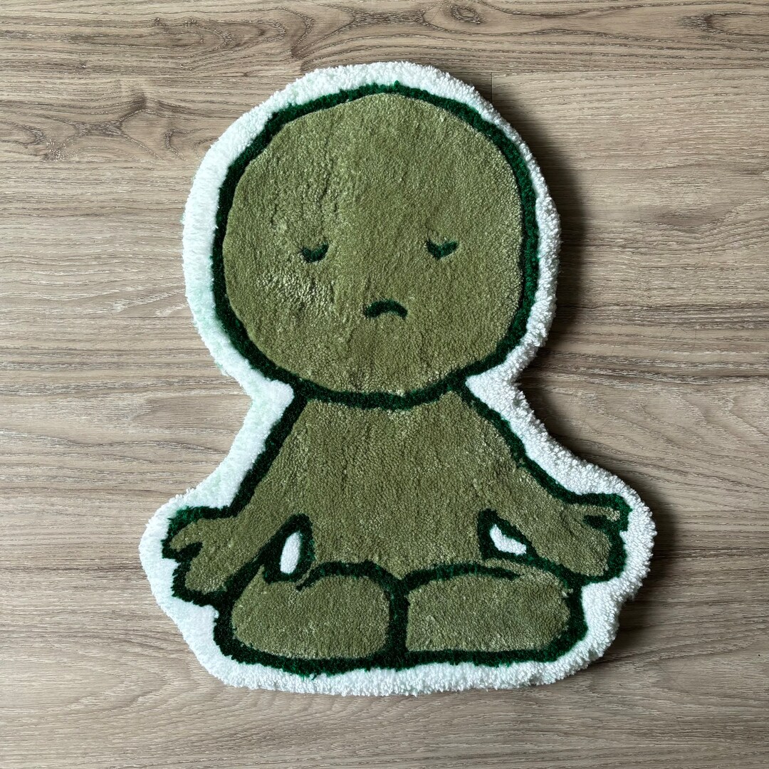 Smiski Yoga Series Lotus Pose Handmade Tufted Rug - Etsy