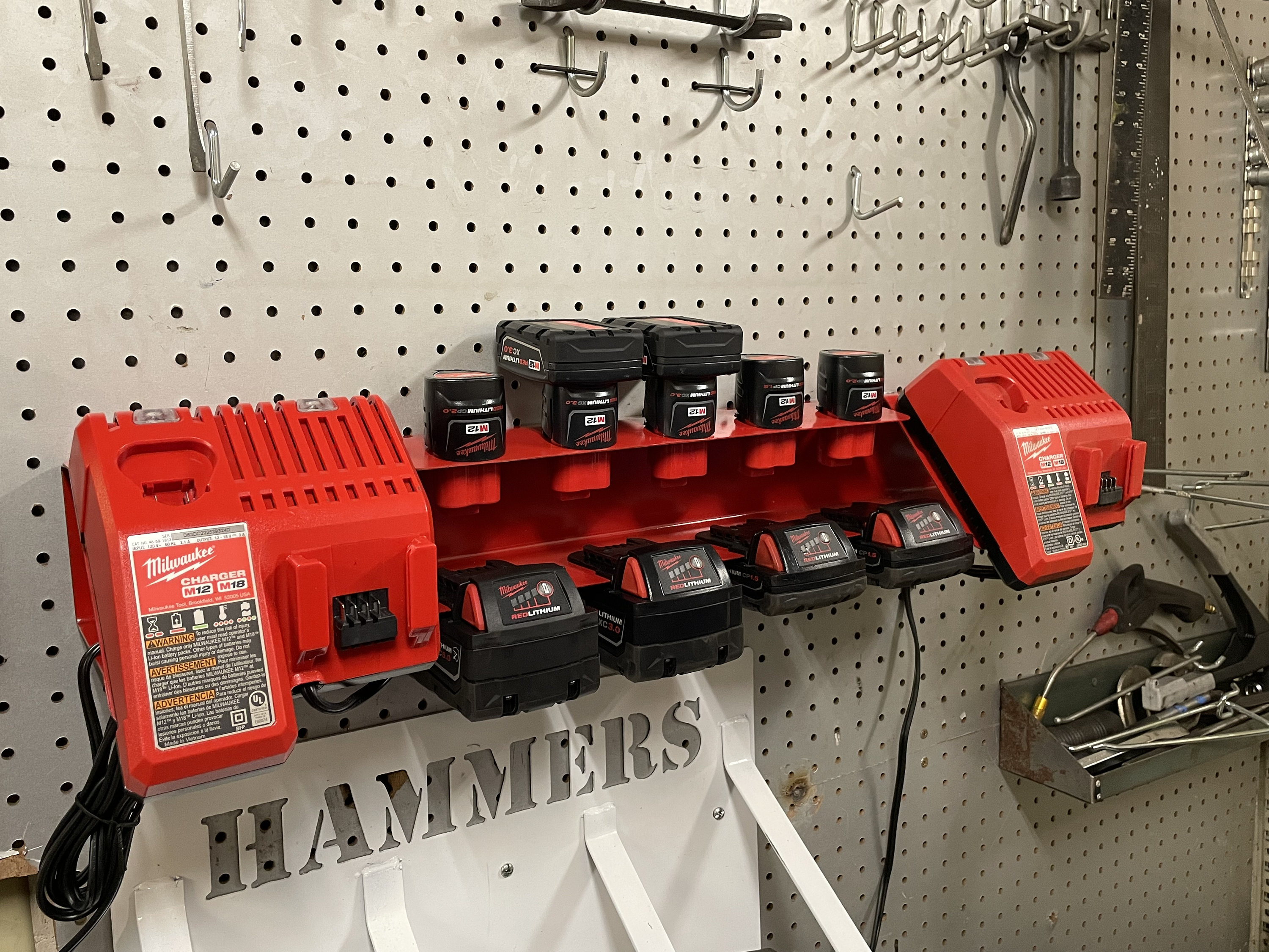 Milwaukee M12/M18 Battery Charger/organizer - Etsy