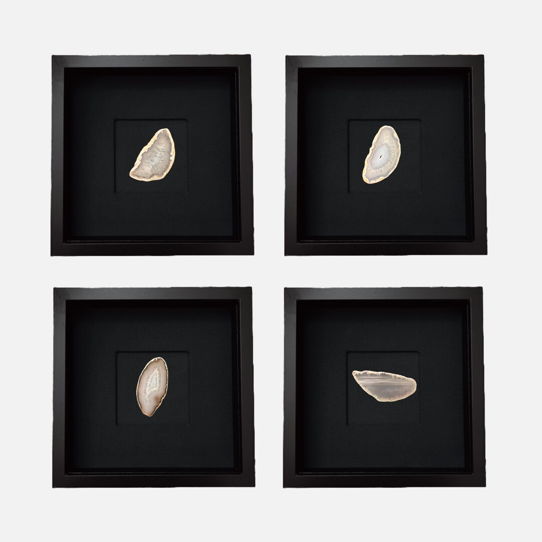 Agate Stone Wall Art Decor Set of Four - Etsy