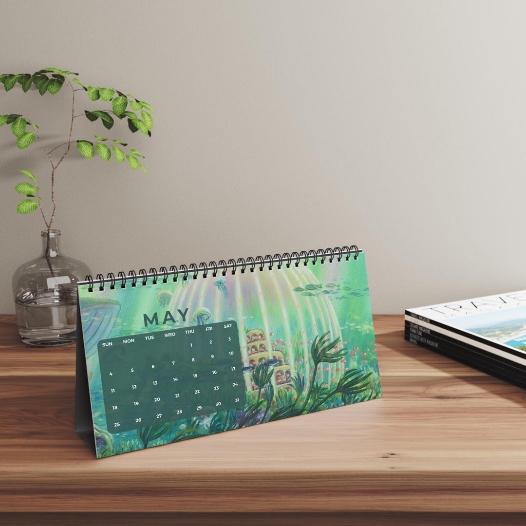 Anime Scenery 2025 Desk Calendar Retro Japanese Anime Decor Gift ...