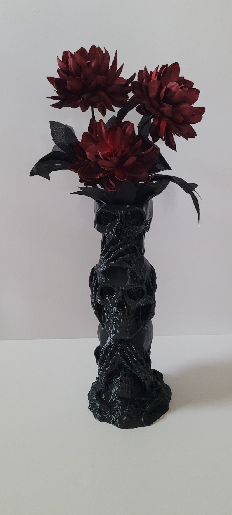 3D Printed 3 Skull Vase - Etsy