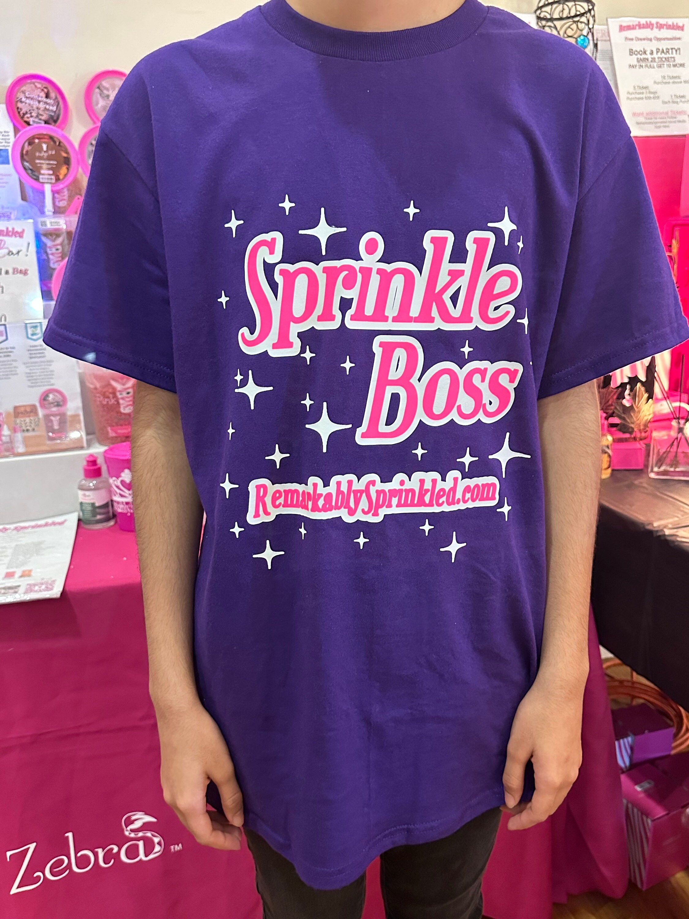Pink Zebra Personalized Sprinkle Boss Shirts - Etsy