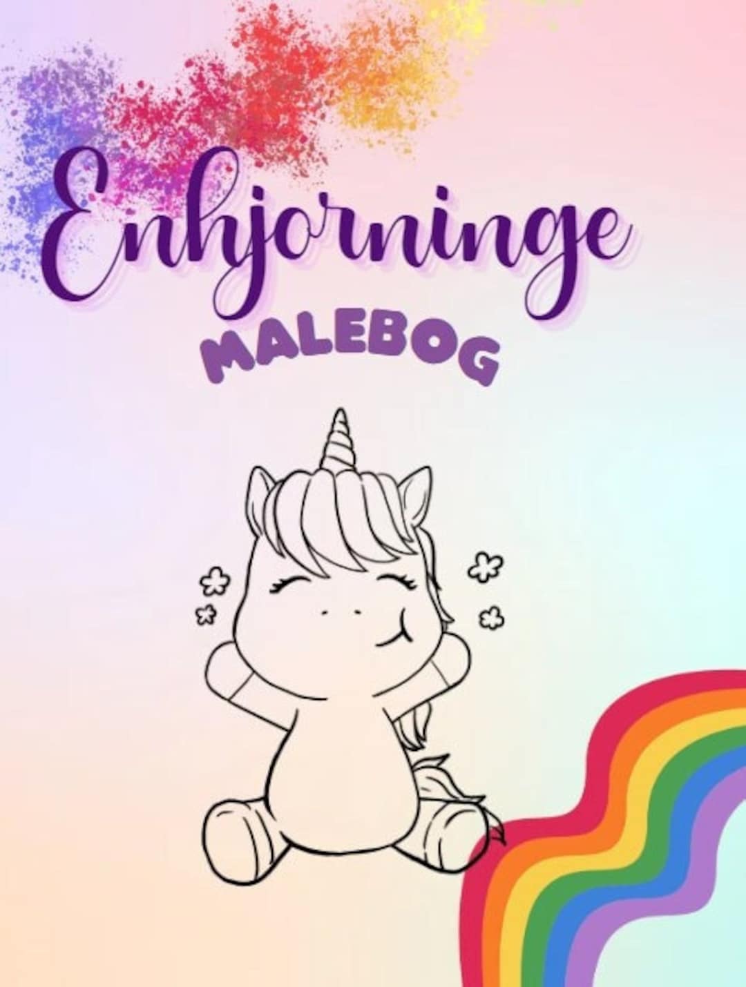 Malebog Med Enhjørning Mal-selv Og Print-selv 11 Tegninger Til at Male ...