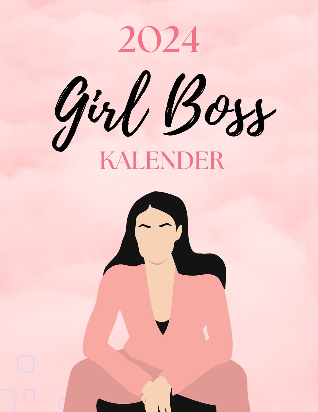 2024 Kalender Print Selv Skabelon Kalender for 2024, Som Du Nemt Kan ...