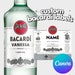 Personalized Printable Bacardi Rum Bottle Label Canva Template Own Name ...