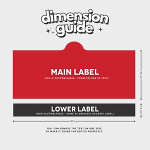 Personalized Printable Bacardi Rum Bottle Label Canva Template Own Name ...