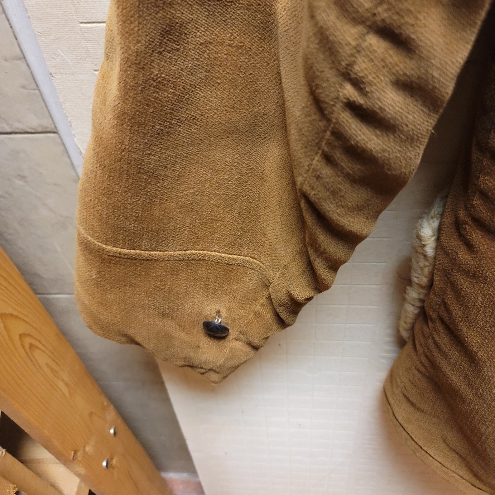 Vintage Anderson Little Brown Cream RANCHER Faux Sherpa Fleece Lined ...