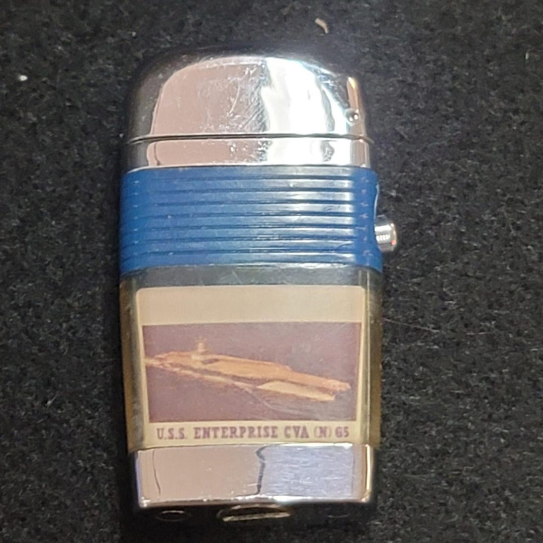 Vintage Vulighter Scripto USS Enterprise CVA (N) 65 Lighter Ship Naval ...