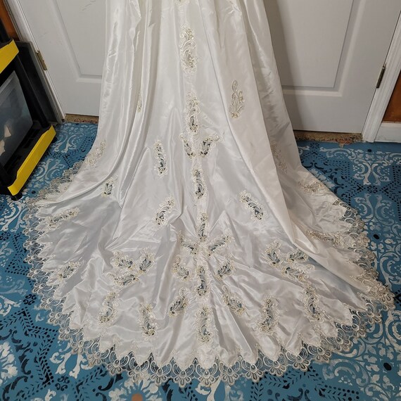 1980's Wedding Dress Gown Venus Size 20w Puff Sleeves… - Gem