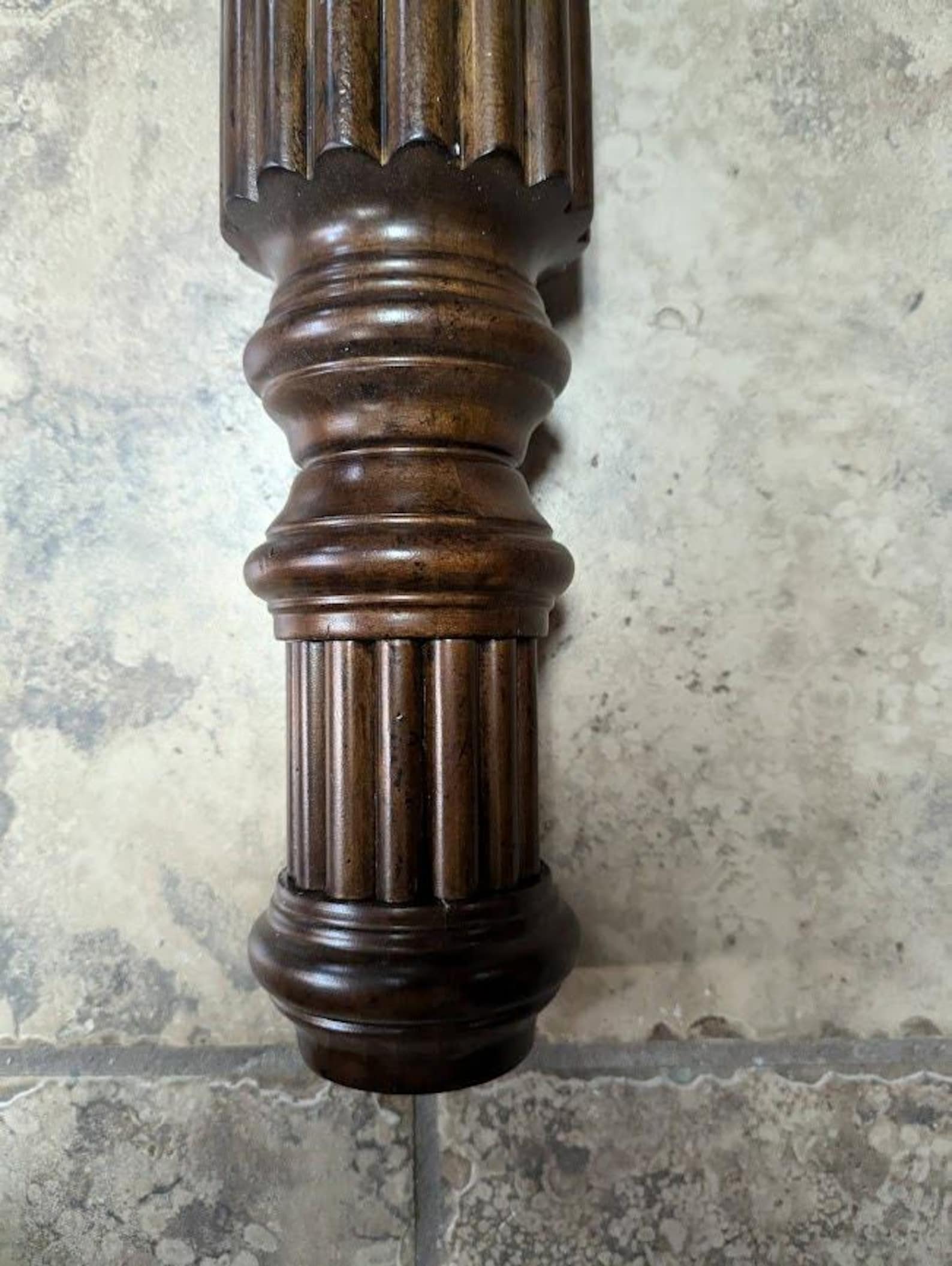 Round Bed Post Solid Walnut Stain Wood Posts/pillars/columns Salvage ...