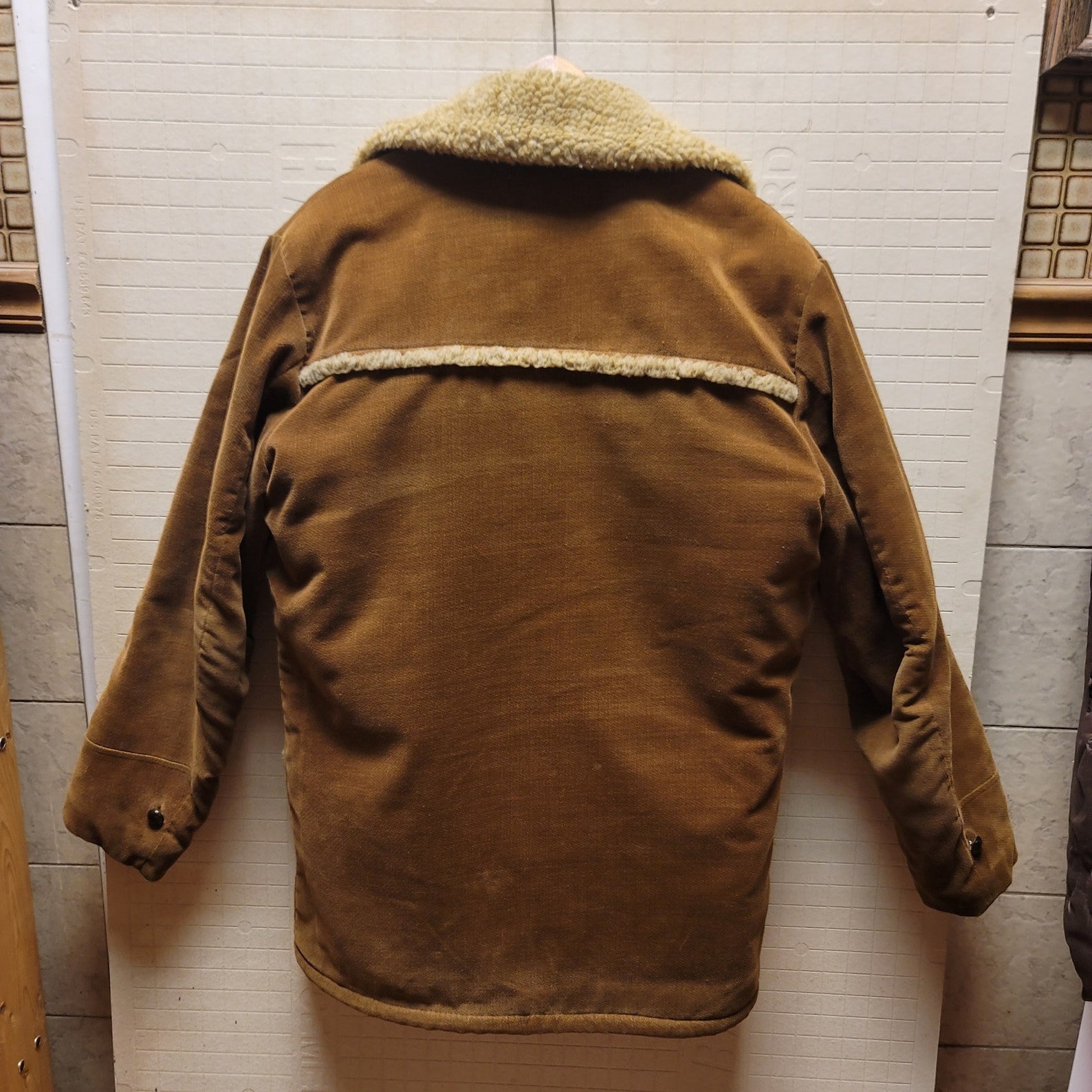 Vintage Anderson Little Brown Cream RANCHER Faux Sherpa Fleece Lined ...
