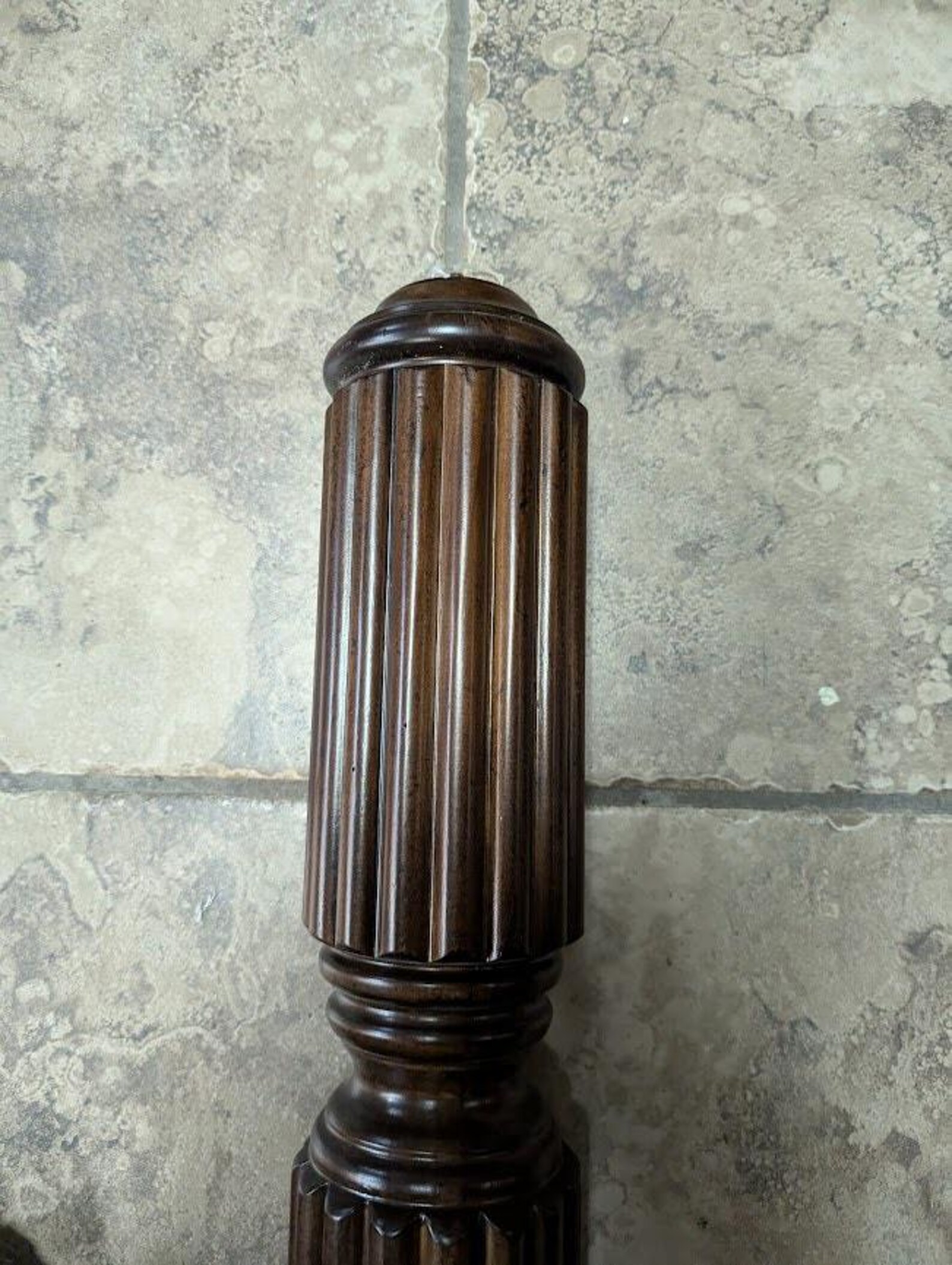 Round Bed Post Solid Walnut Stain Wood Posts/pillars/columns Salvage ...