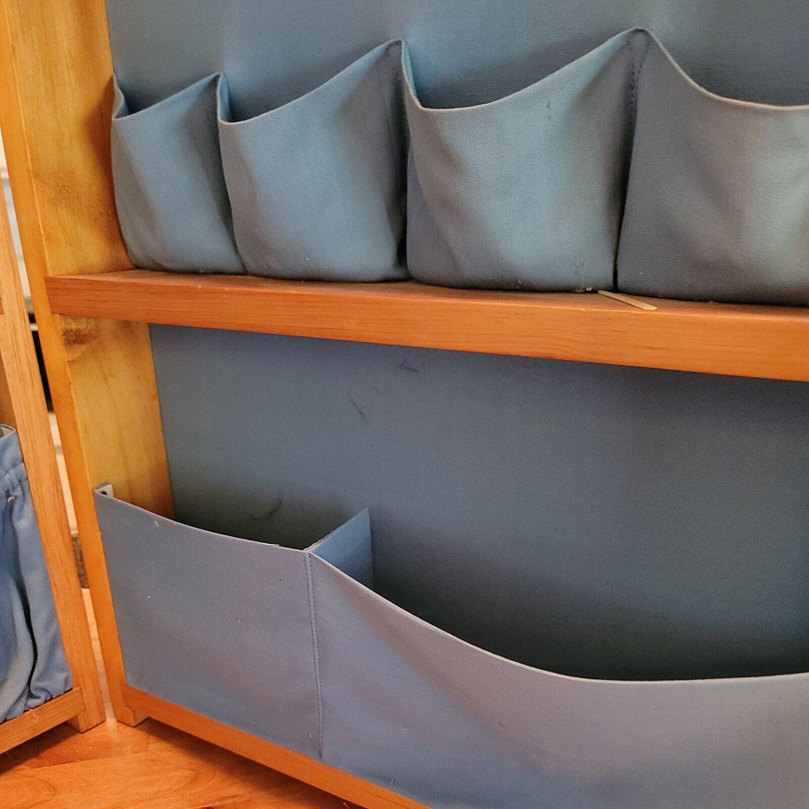 Vintage Portable Wood Folding Sewing Spool Bobbin Thread Cabinet Case ...