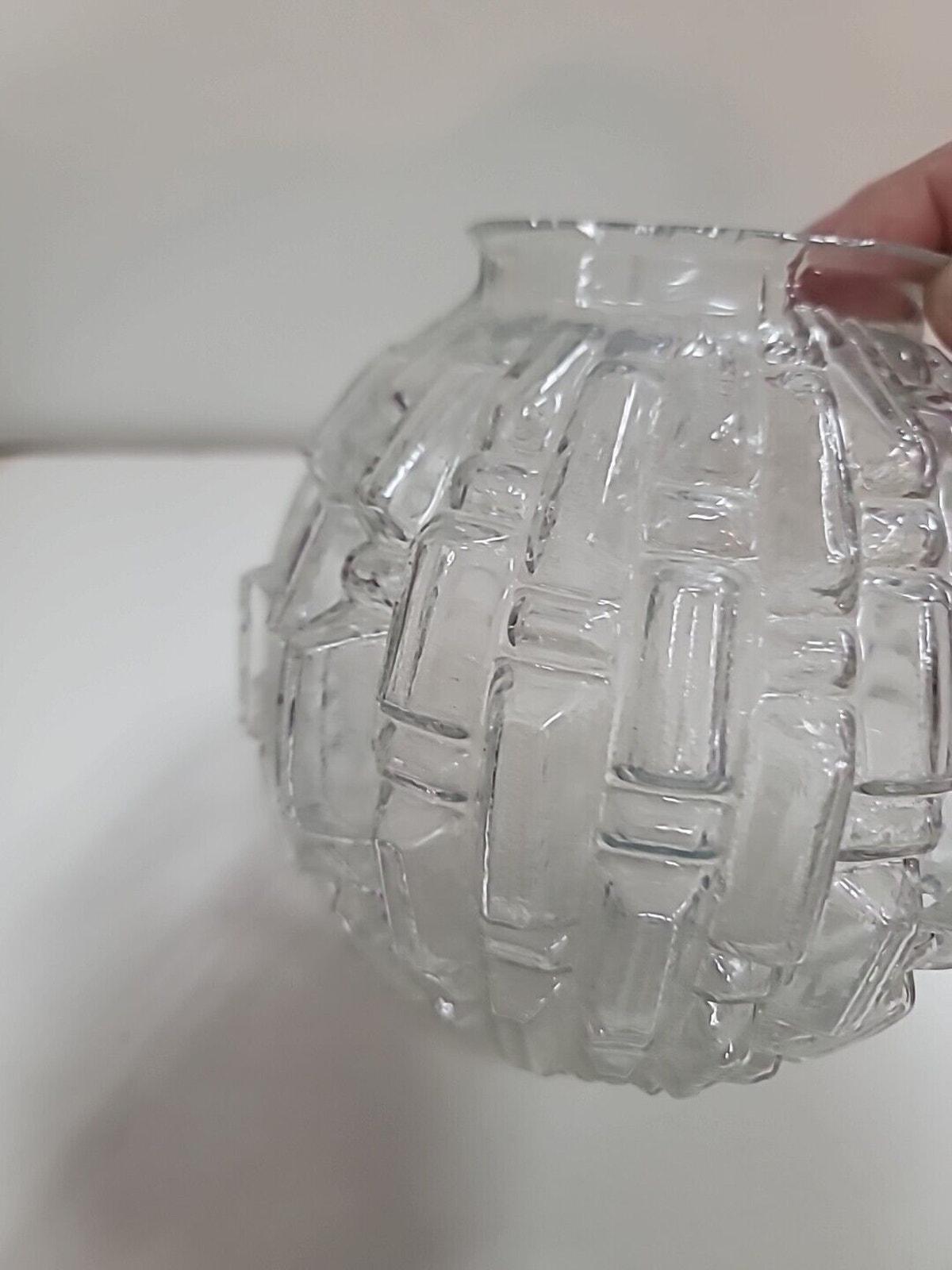 Vintage Eagle MFG Co. Cut Glass Globe - Mid Century Decor - Etsy