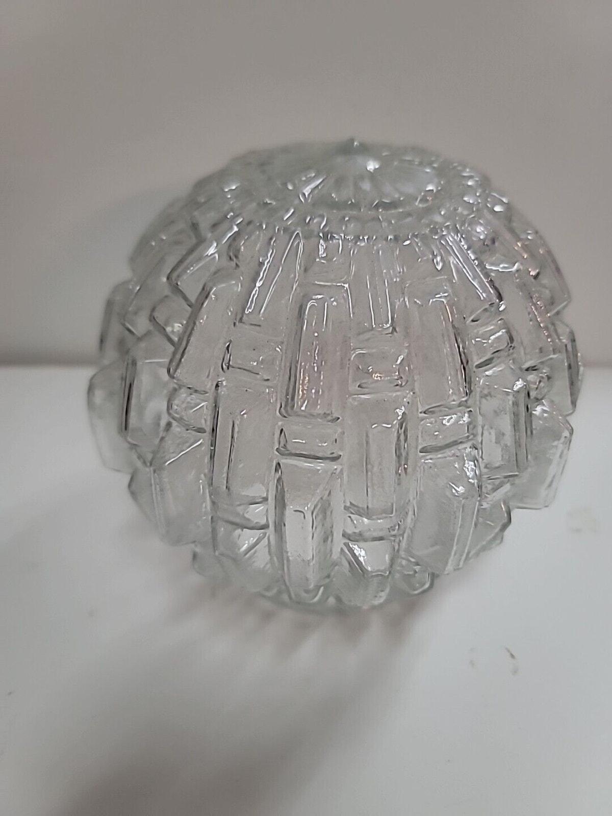 Vintage Eagle MFG Co. Cut Glass Globe - Mid Century Decor - Etsy