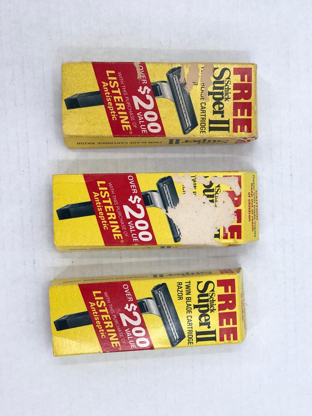 Schick Super II Twin Blade Cartridge Razor Lot of 3 VINTAGE New in Box ...