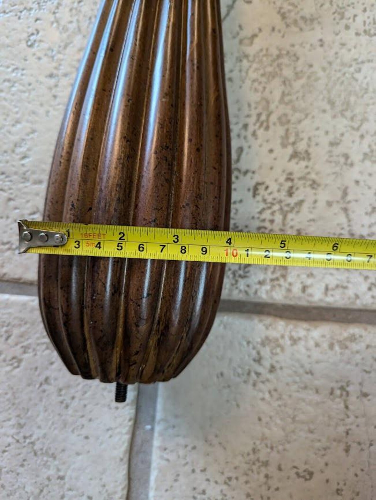 Round Bed Post Walnut Stain Wood & Resin Posts/pillars/columns Salvage ...