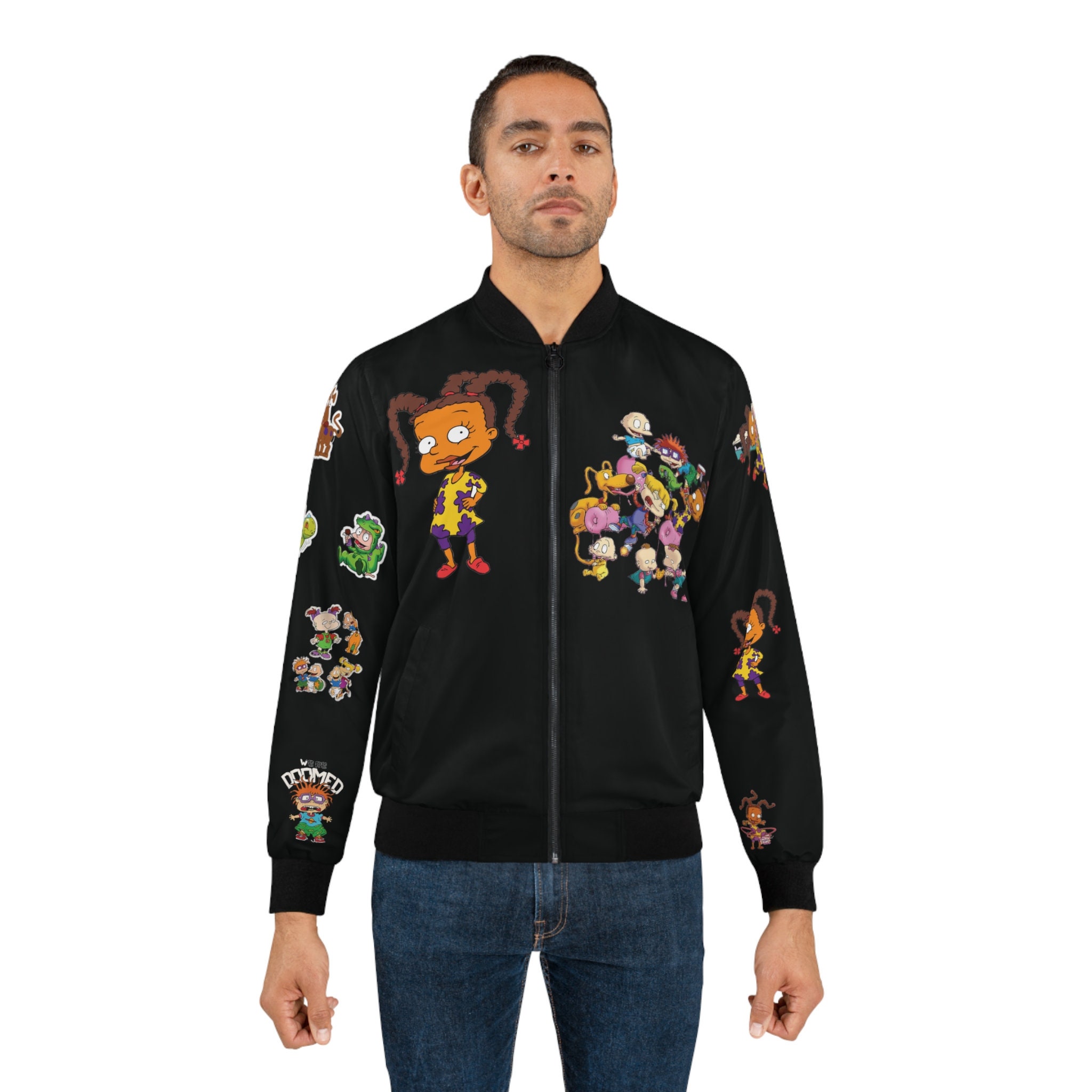 Rugrats Bomber Jacket- Susie Edition (black) - Etsy