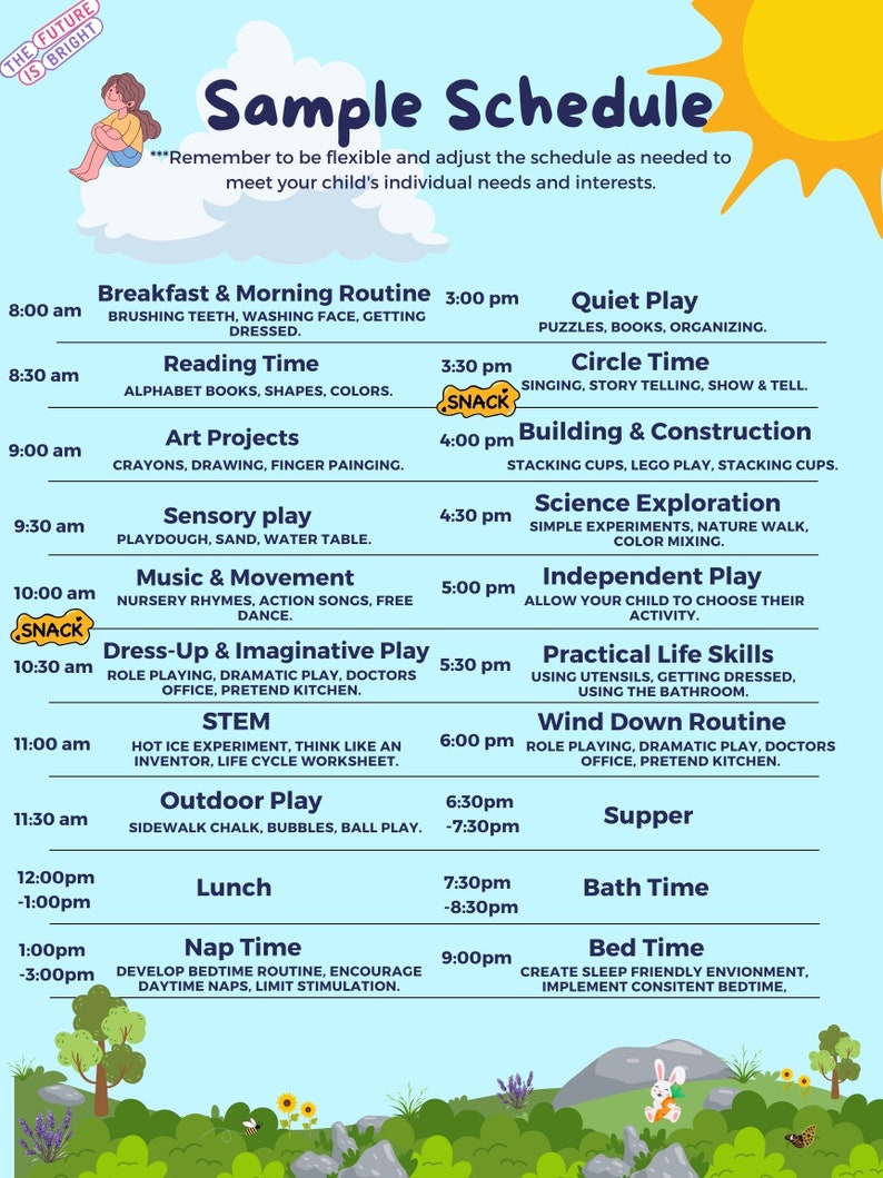 100 Activities for Kids, Sample Schedule, Activity Checklist, Digital ...