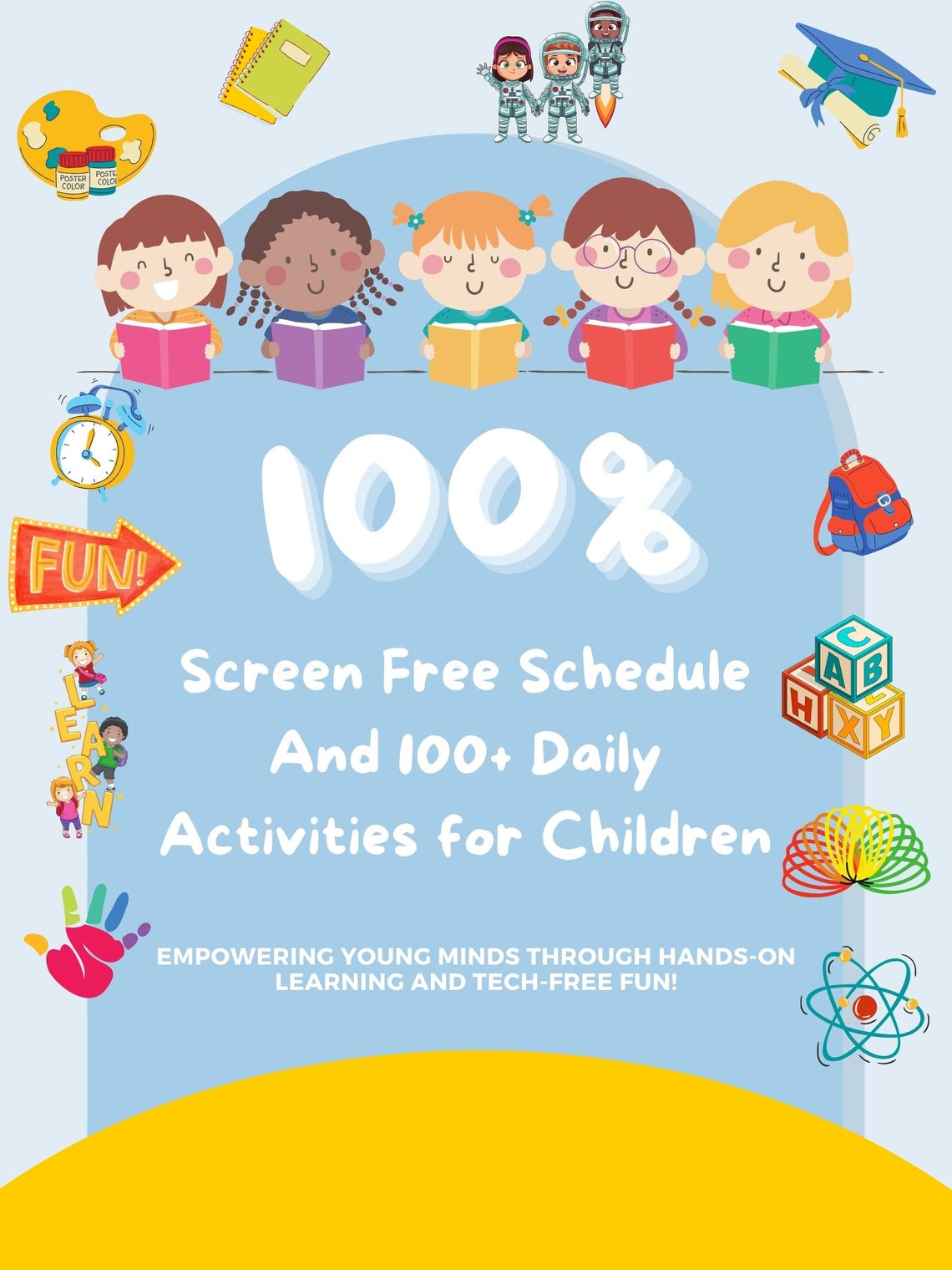 100 Activities for Kids, Sample Schedule, Activity Checklist, Digital ...