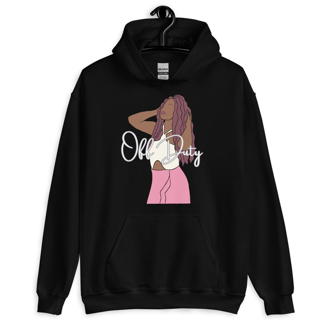 Black Woman off Duty Hoodie - Stylish Cozy Fit - Etsy