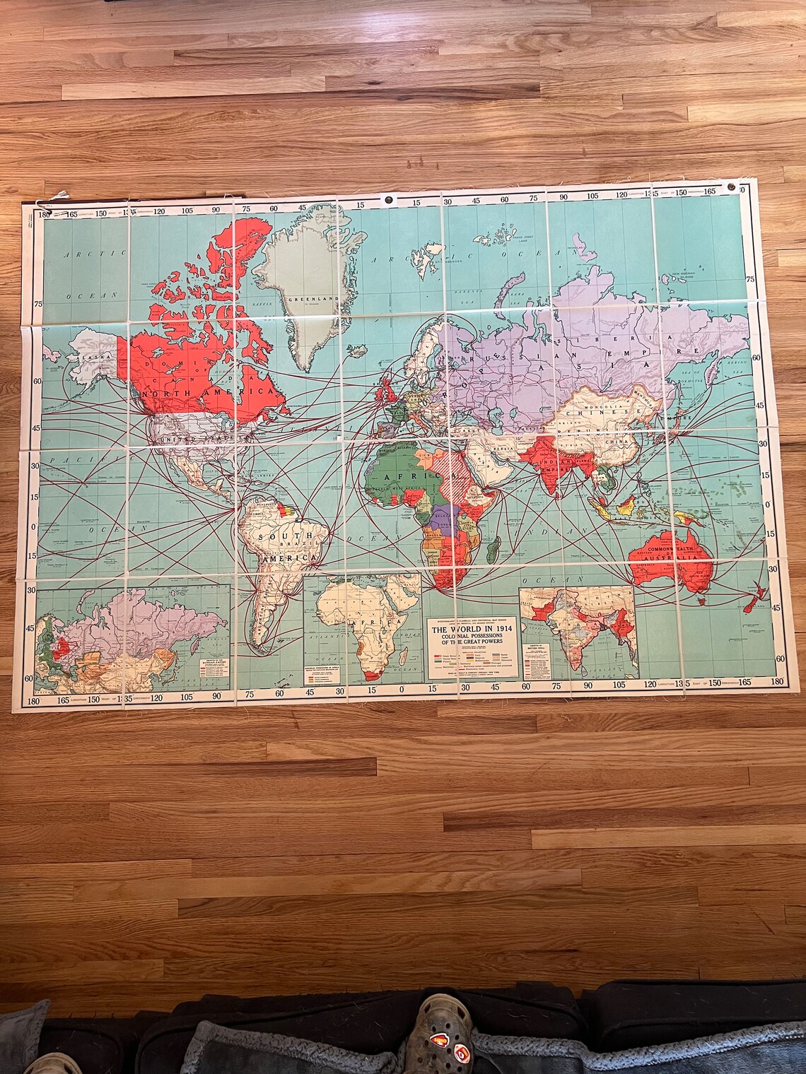 Westermann World in 1914 Folding Map - Etsy
