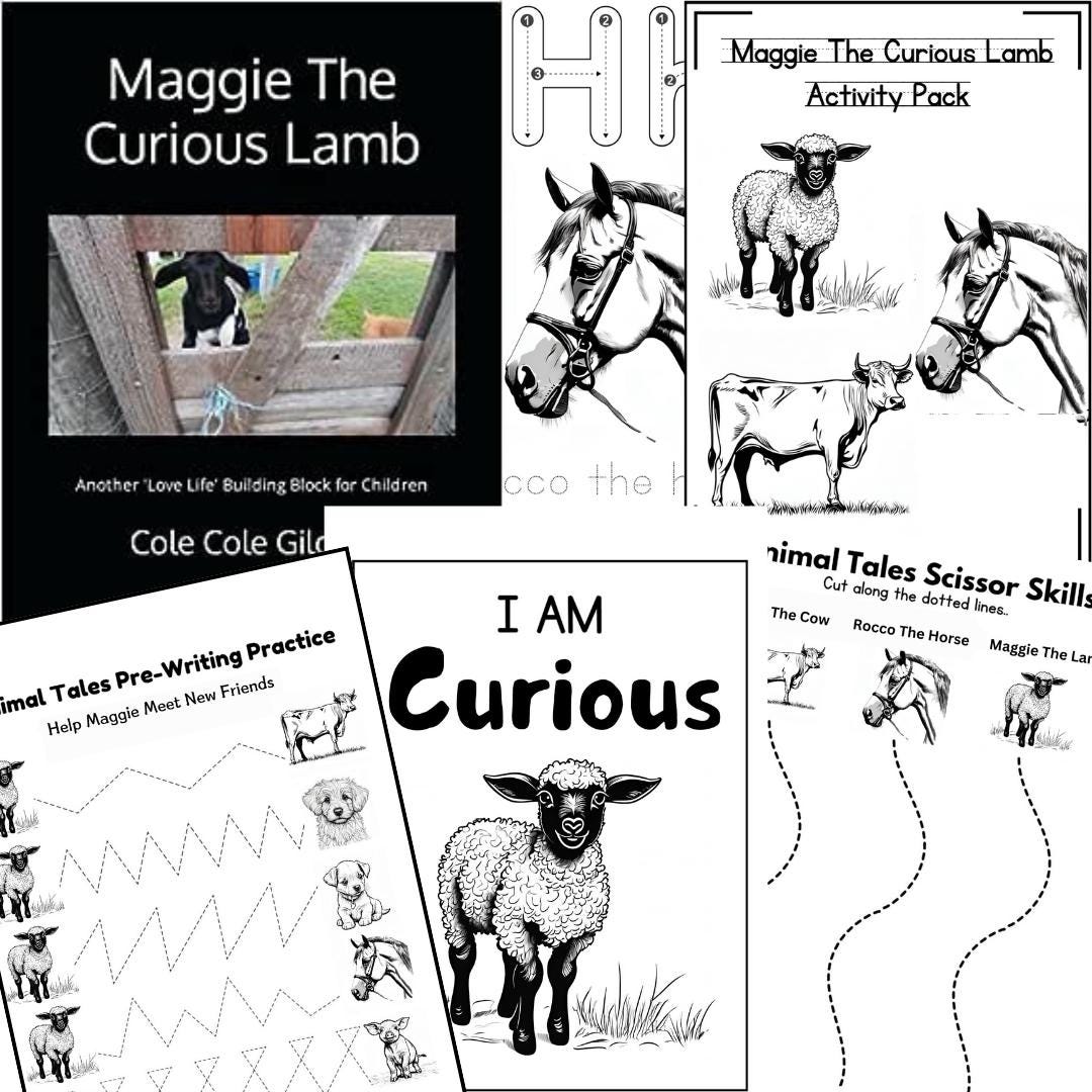 Maggie the Curious Lamb Activity Sheets PDF - Etsy